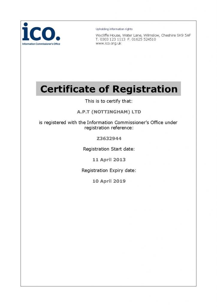 ICO Registration Certificate - Able Property Trust
